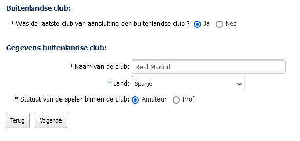 Internationale aansluitingen en transfers – RBFA Help center